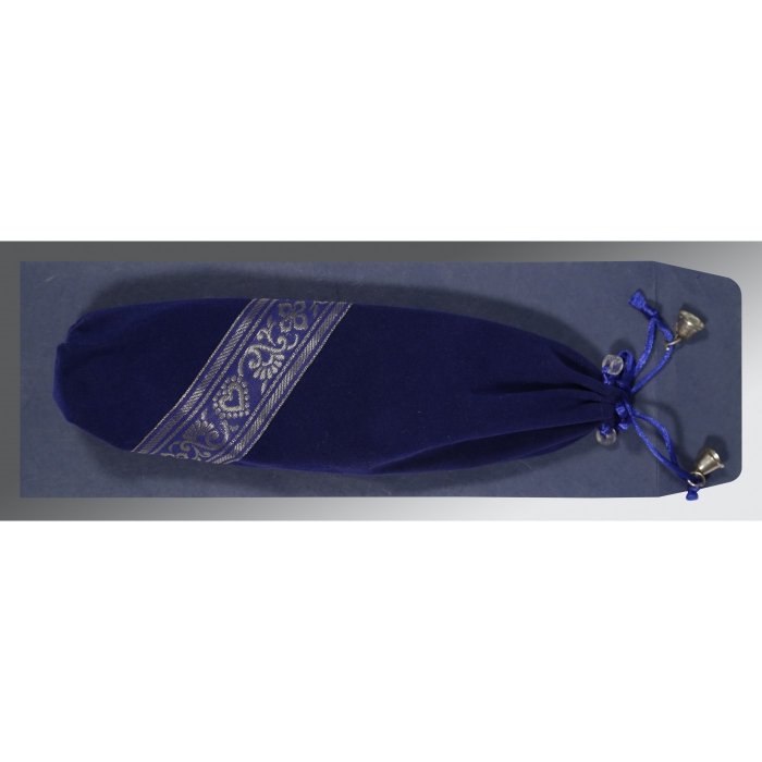 MIDNIGHT BLUE VELVET WEDDING INVITATION : CSC-5004C - IndianWeddingCards