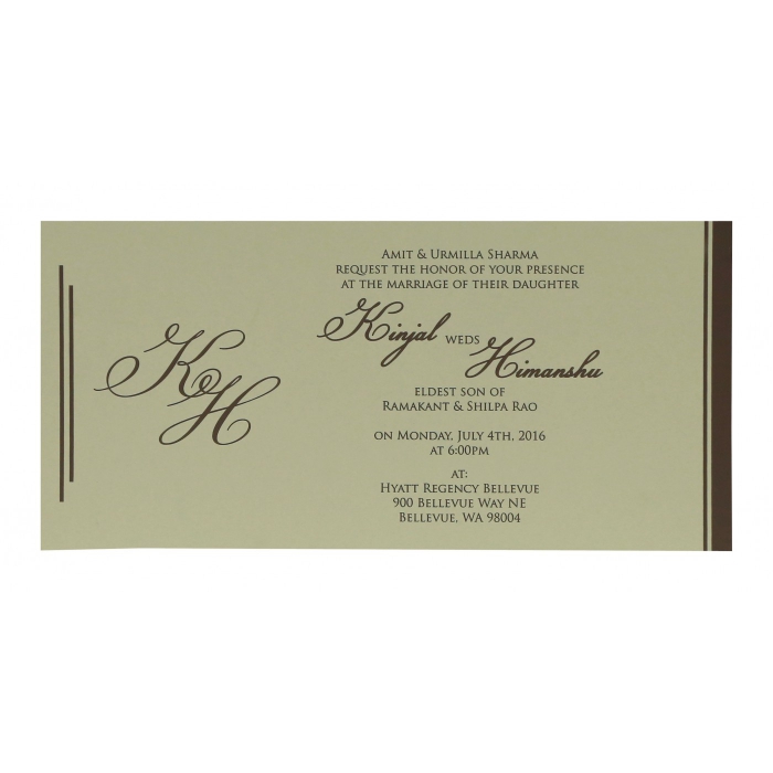 DARK BROWN MATTE FLORAL THEMED - SCREEN PRINTED WEDDING CARD : CRU ...