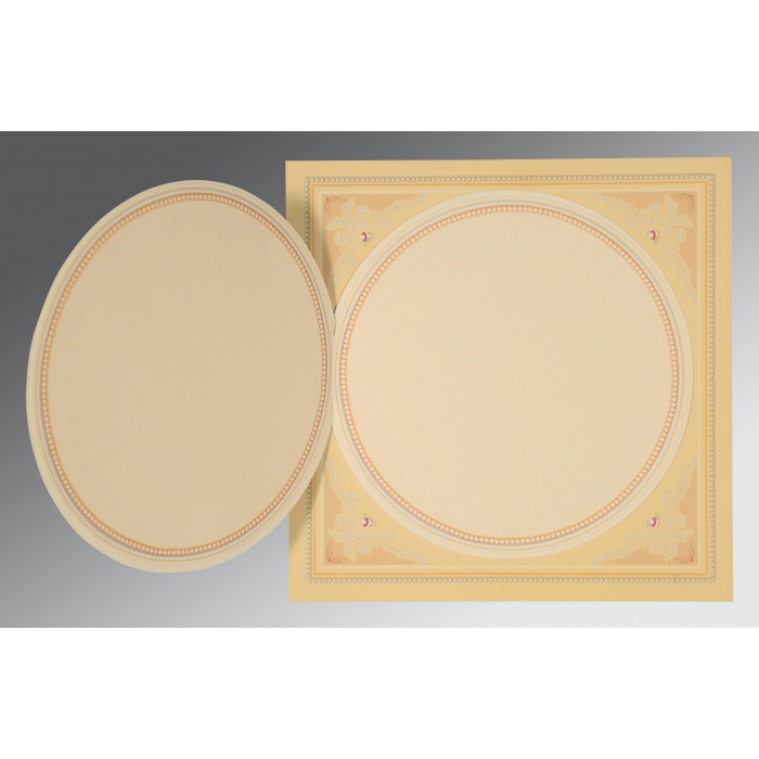 IVORY MATTE FOIL STAMPED WEDDING INVITATION : CD-1101 - IndianWeddingCards